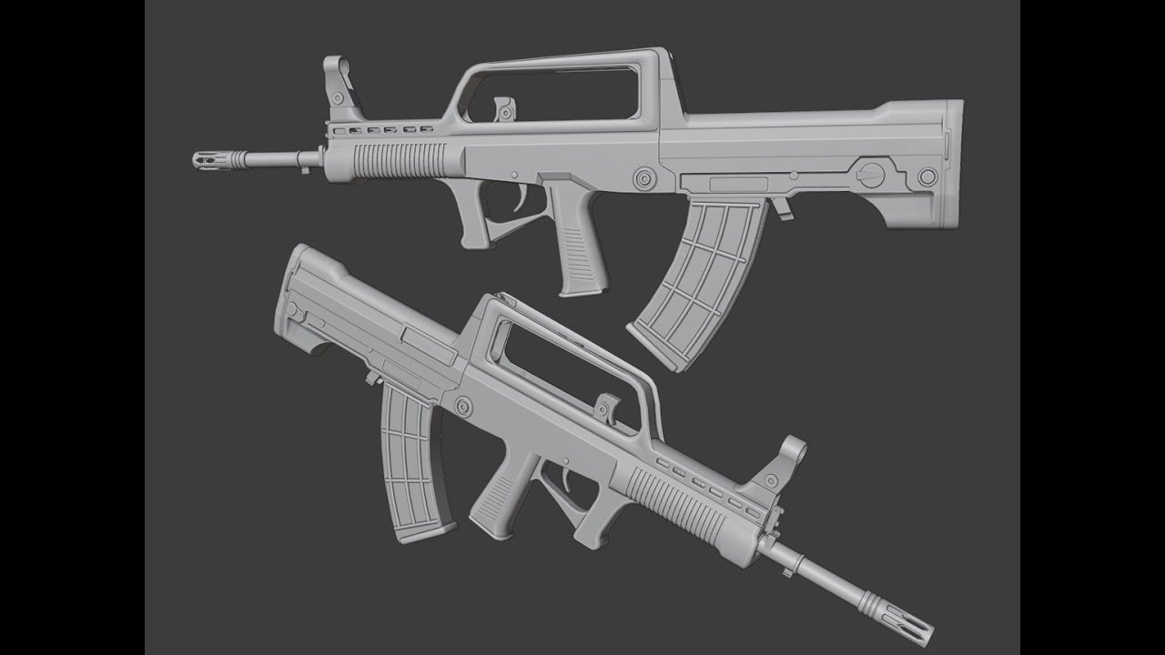Qbz 95|Speed Modeling 5x|Blender 3D 2.92 - YouTube