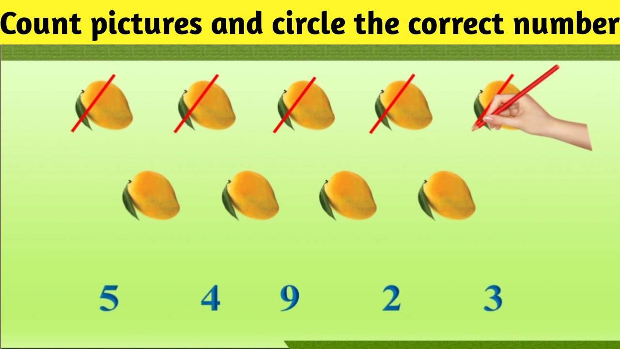count pictures and circle the correct number | learn to count ...