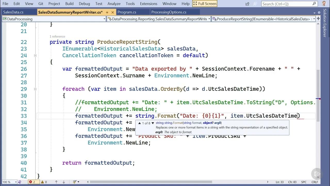 9-3 Composite Formatting of Strings - YouTube