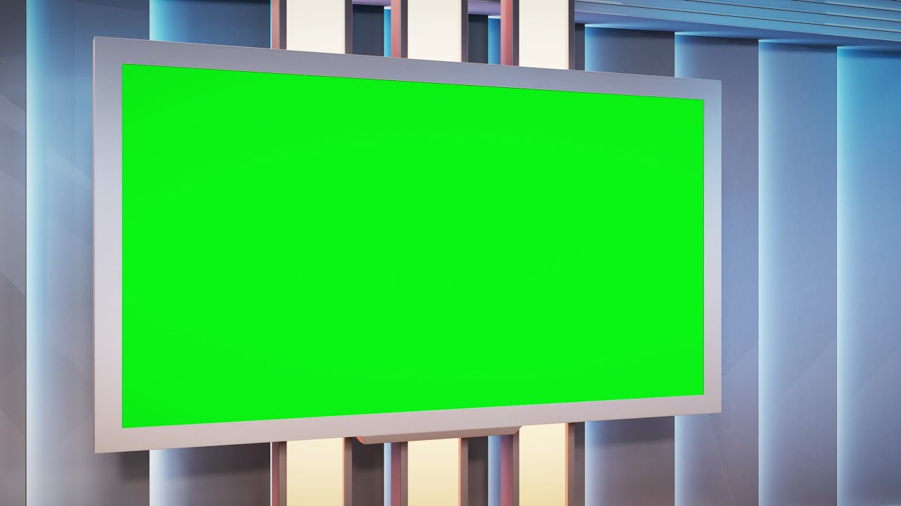 Curved Studio with Medium Window #009 - with 3 Options Green Screen ...