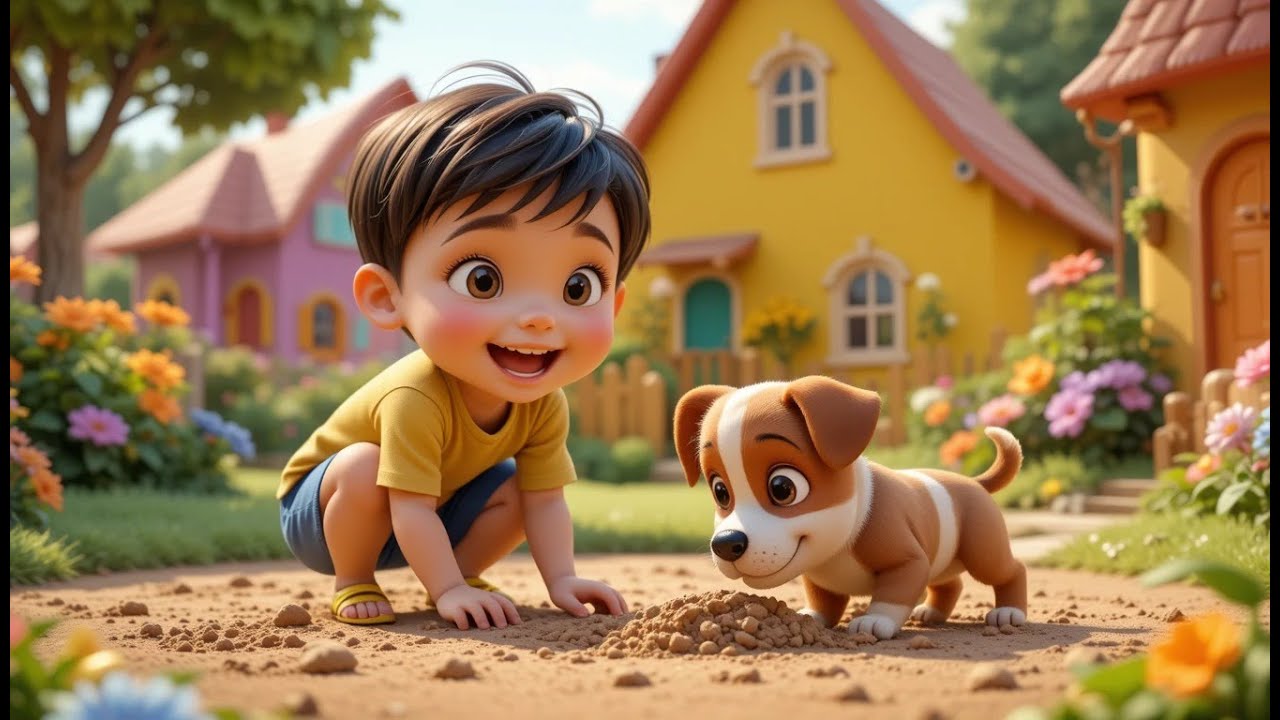 This Little Dog Lives Alone Rhyme Song | Popular Nursery Rhyme & Fun ...