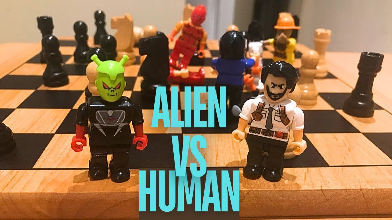 Chess War Stop Motion Animation Alien Vs Human - YouTube