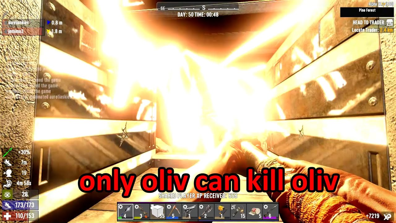 7D2D | olivia explodes herself | 13 1 24 |with Jen and oliva| VOD ...