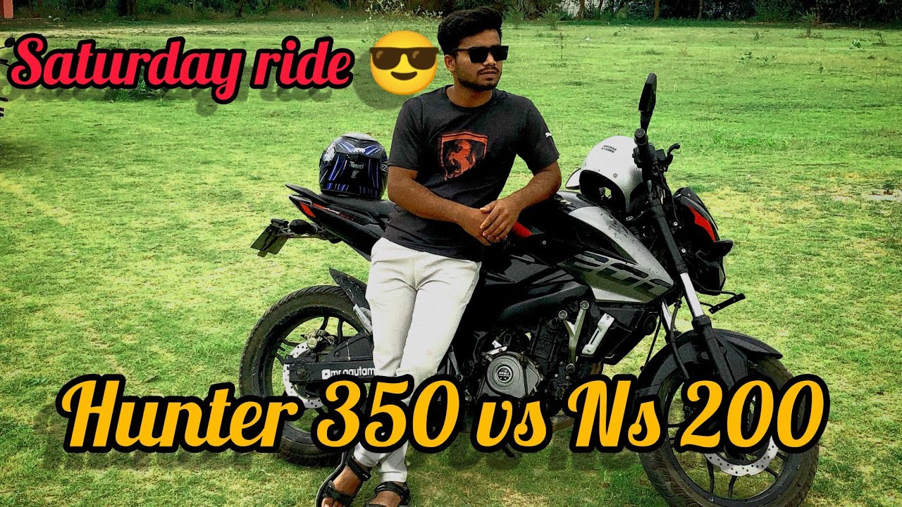 Hunter 350 vs ns 200 | Drag race | Comparison | Road reaction | # ...