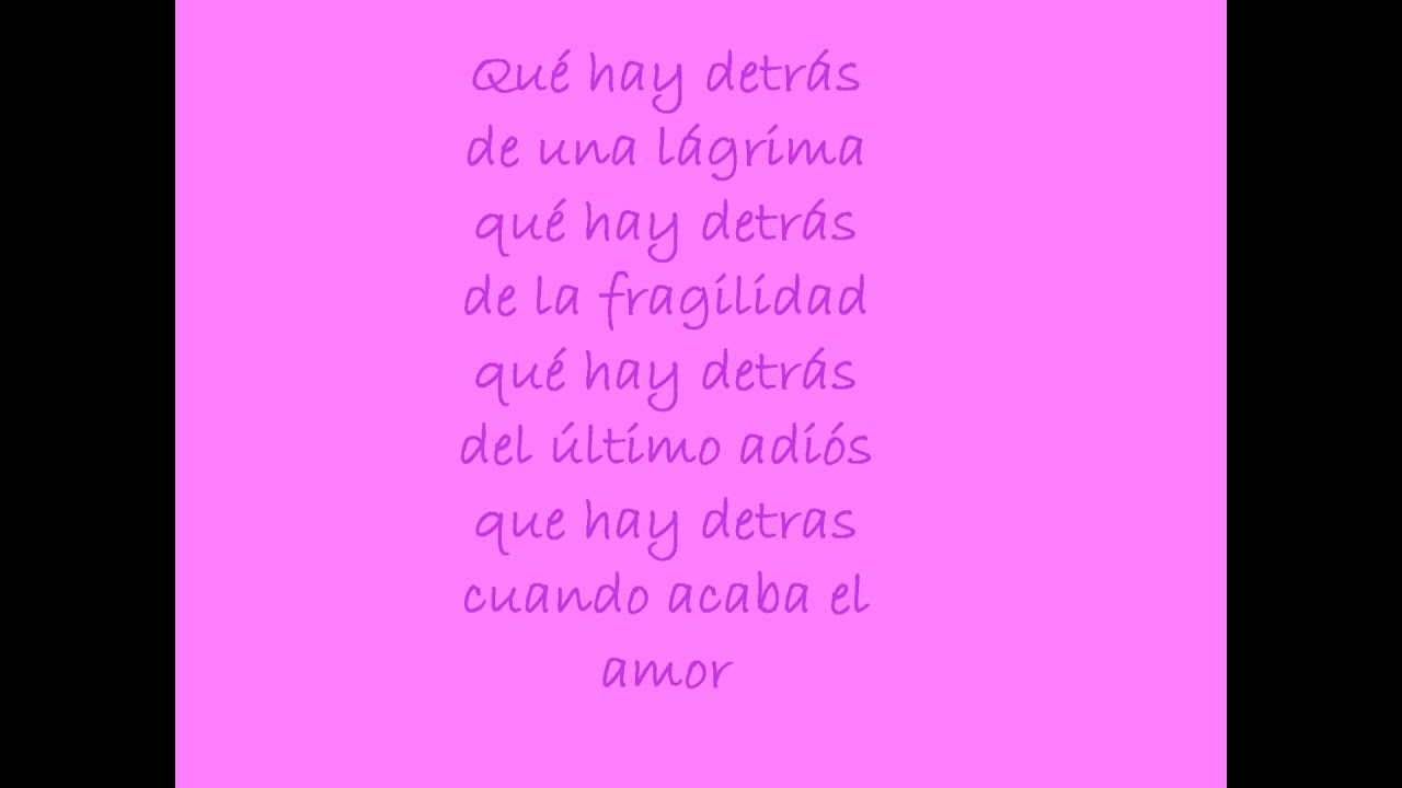 que hay detras-rbd (letra) - YouTube Music