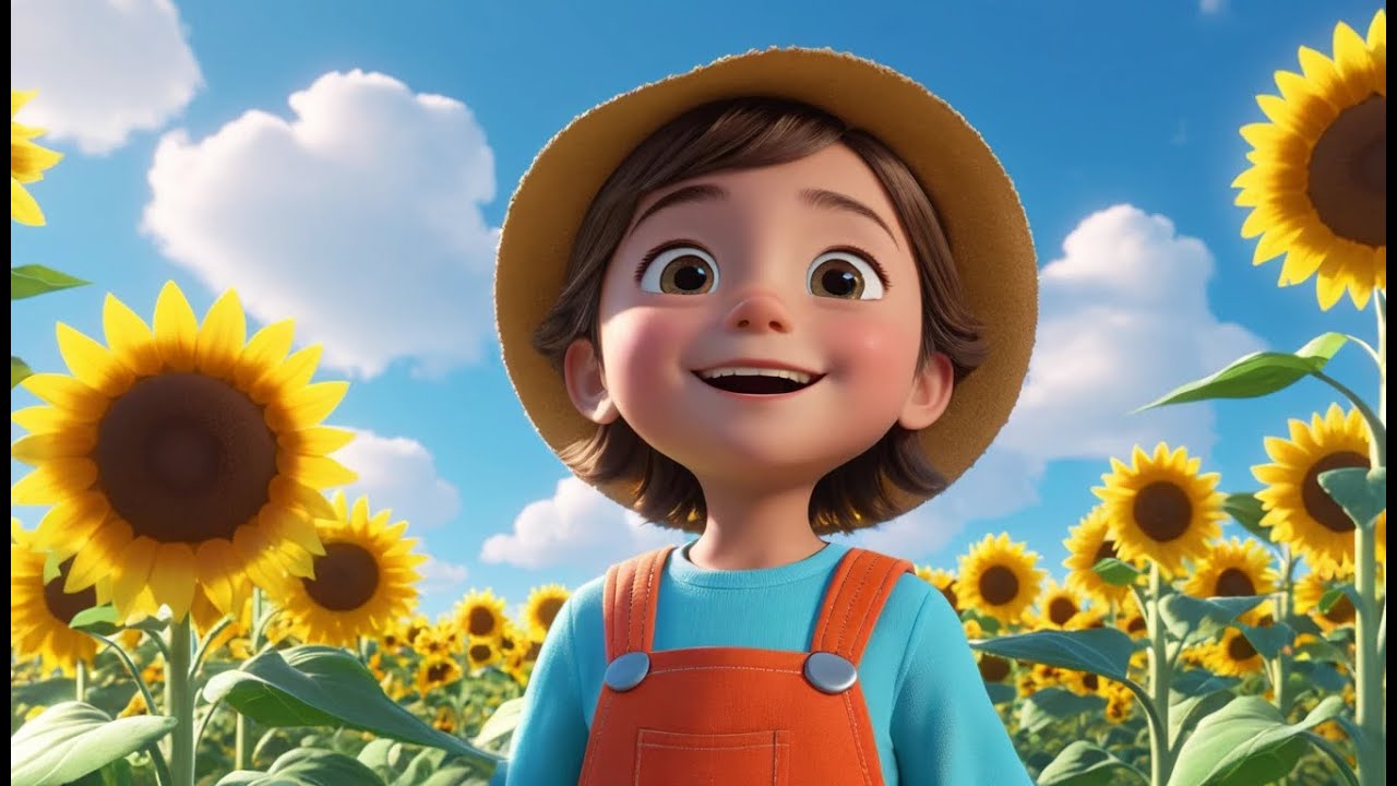 March Around the Big Sunflowers Rhyme Song | Popular Nursery Rhyme ...