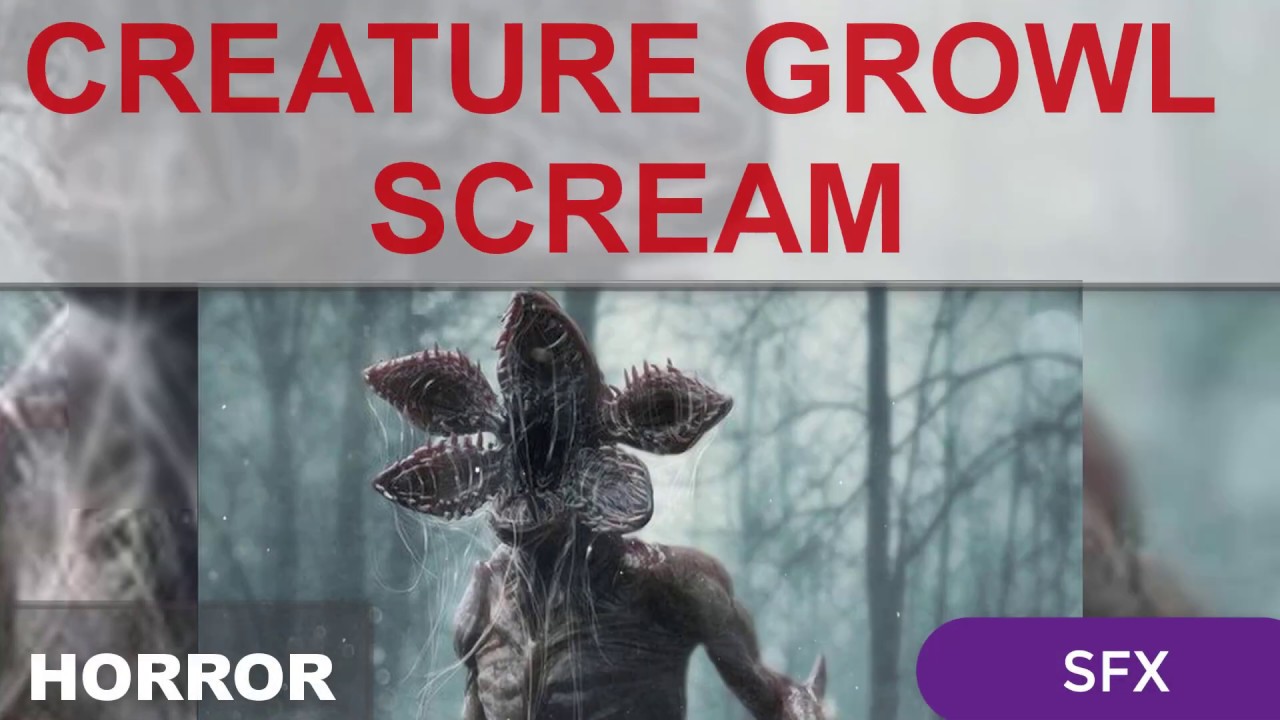 CREATURE GROWL SOUND EFFECT|MONSTER BREATHING|SNIFFING|SCREAMING - YouTube