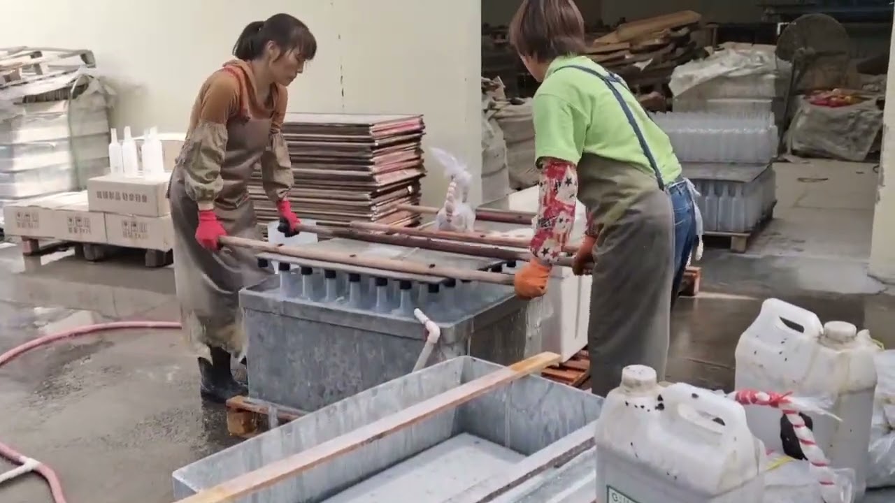 Glass Bottle Frosted Process - YouTube