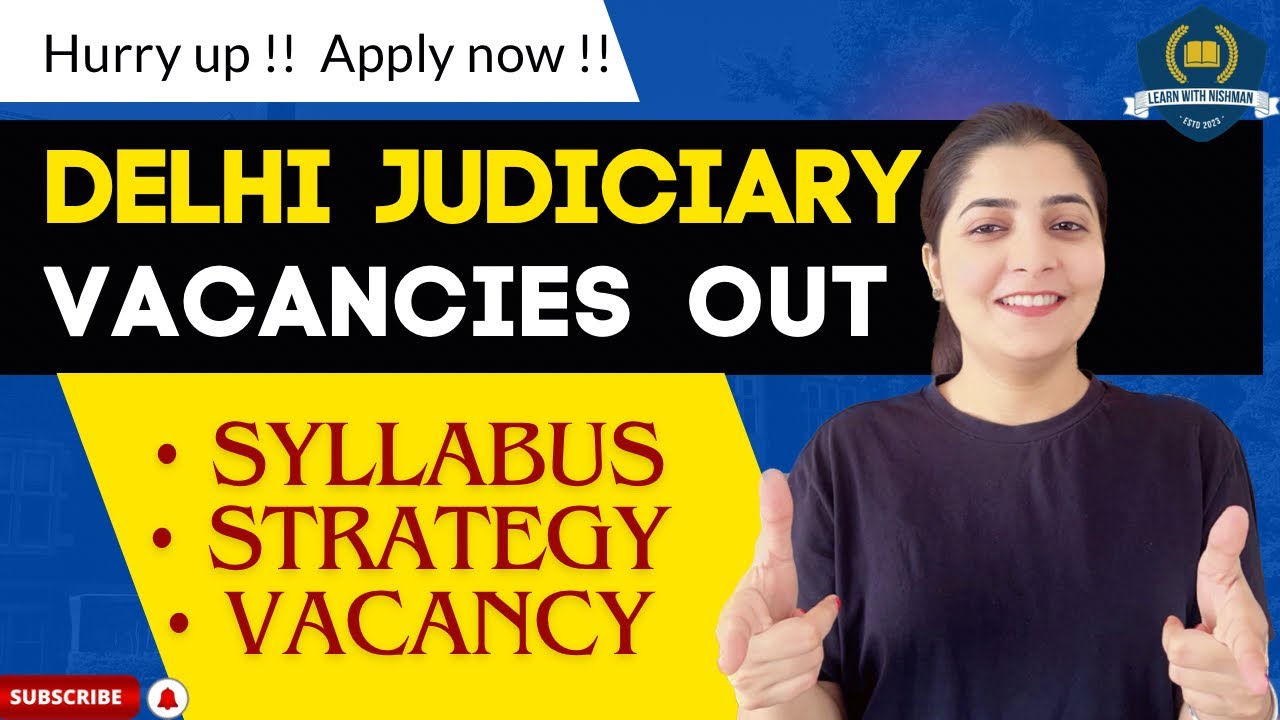 🧑‍⚖️Delhi Judicial Services Exam-Notification | DJS | Judiciary ...