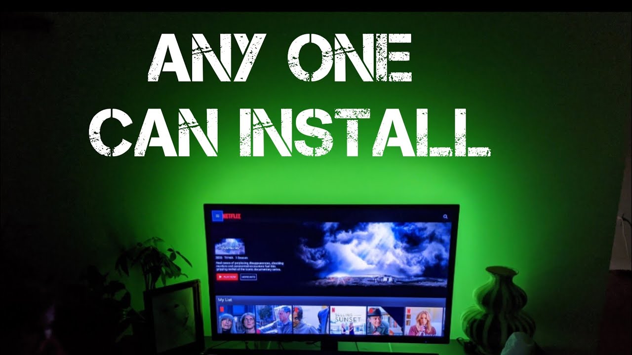 LED strip light TV LED installation - YouTube