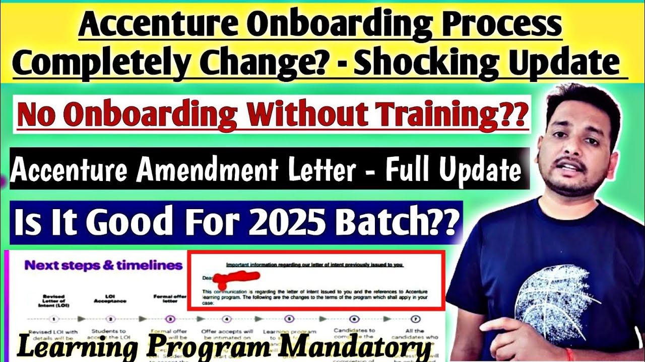 Accenture Onboarding Process Change For 2025 Batch?| Amendment Letter ...
