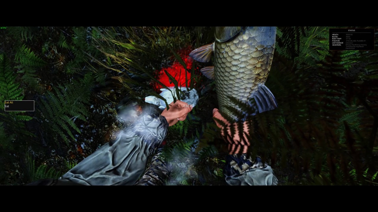 DayZ .61 Experimental: Killing a chicken with a carp as a club. - YouTube