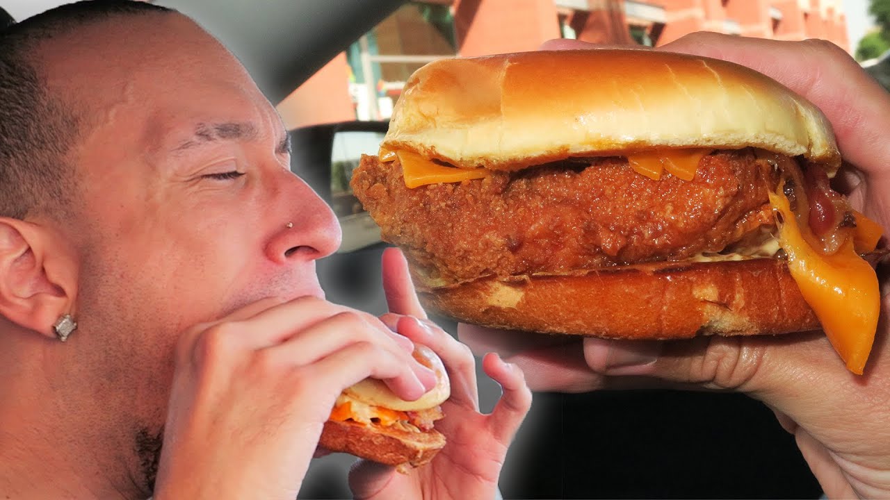 Burger King NEW Hand-Breaded Cheddar Bacon Crispy Chicken Sandwich Food ...