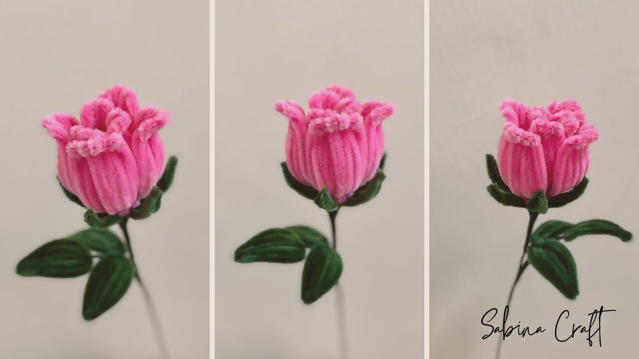 Tutorial Membuat Bunga Mawar dari Kawat Bulu | How to Make Rose Flower ...