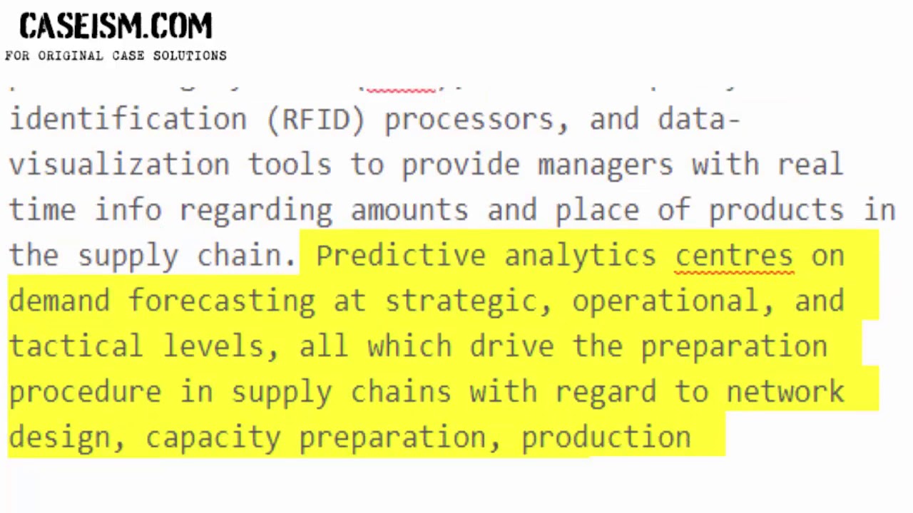 Supply Chain Analytics Case Study Help - Caseism.com - YouTube