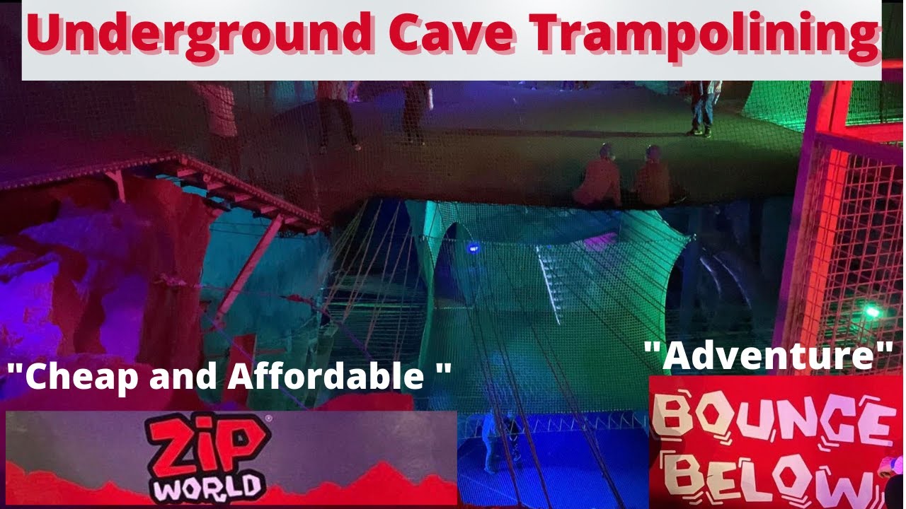 Zip world cave trampolining - The Underground Trampoline Adventure ...