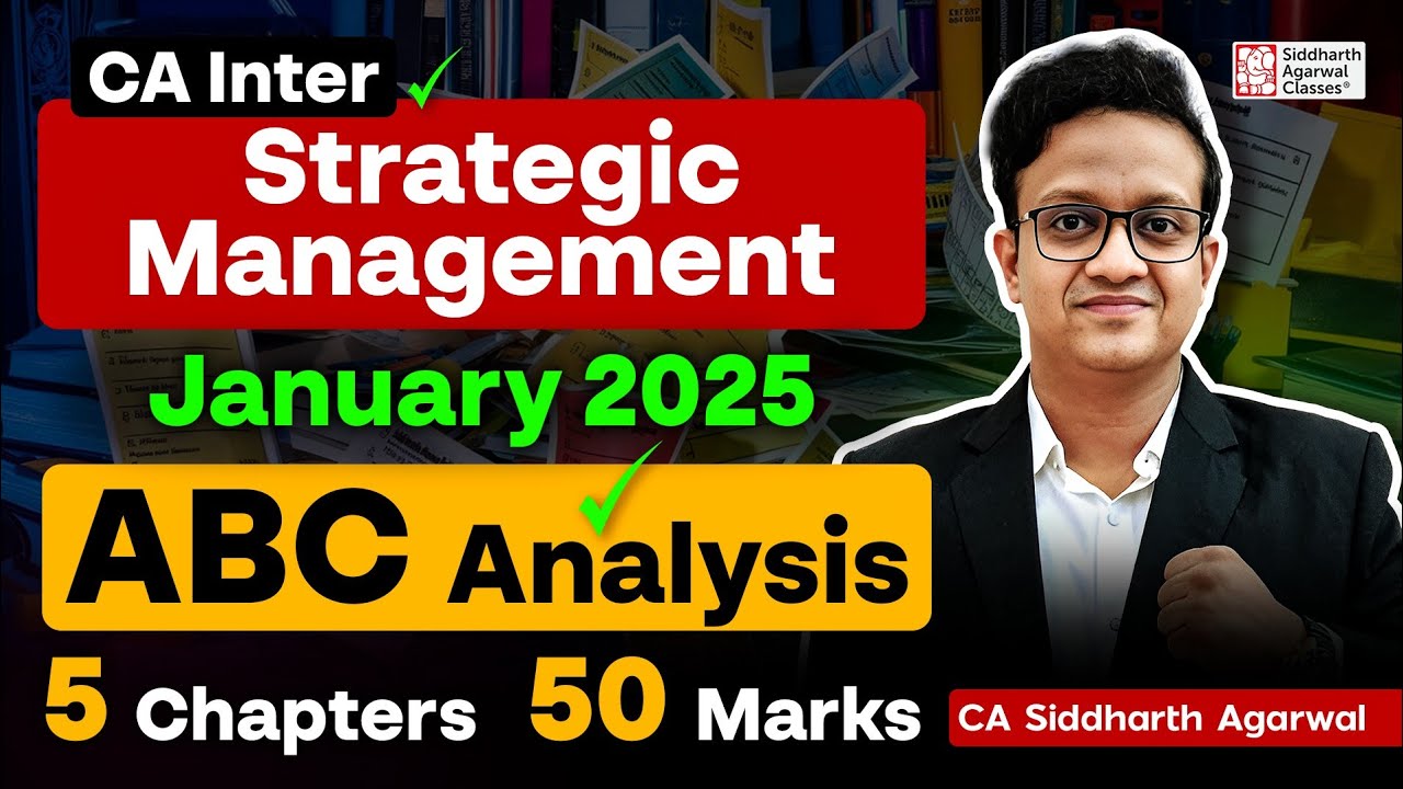 CA Inter SM January 2025 ABC Analysis | Strategic Management | CA ...