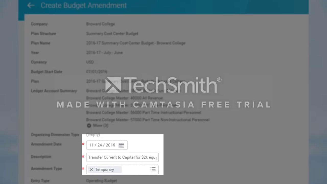 How to Create Budget Amendments Section III - YouTube