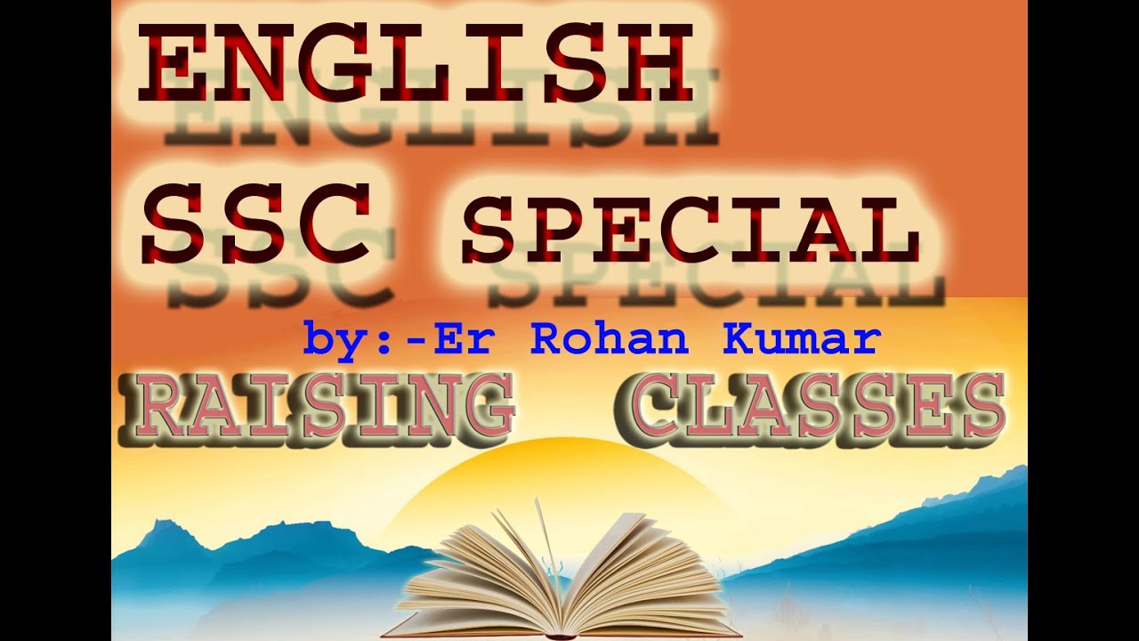 SSC ENGLISH LIVE Raising classes Live Stream - YouTube