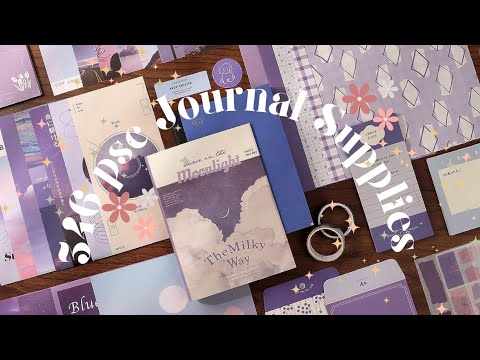 Let's review 346 psc purple journal supplies kit #purple #unboxing # ...