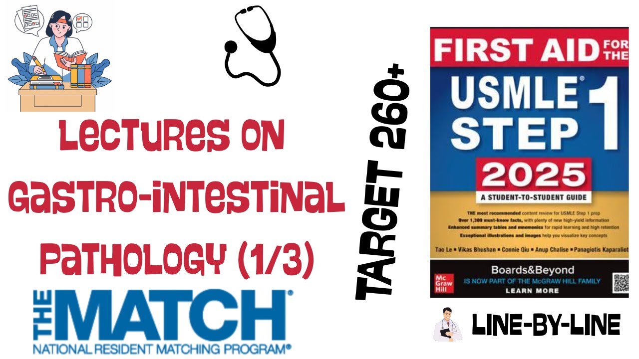 USMLE First Aid Step 1[2025] Lectures On Gastritis, Malabsorption ...