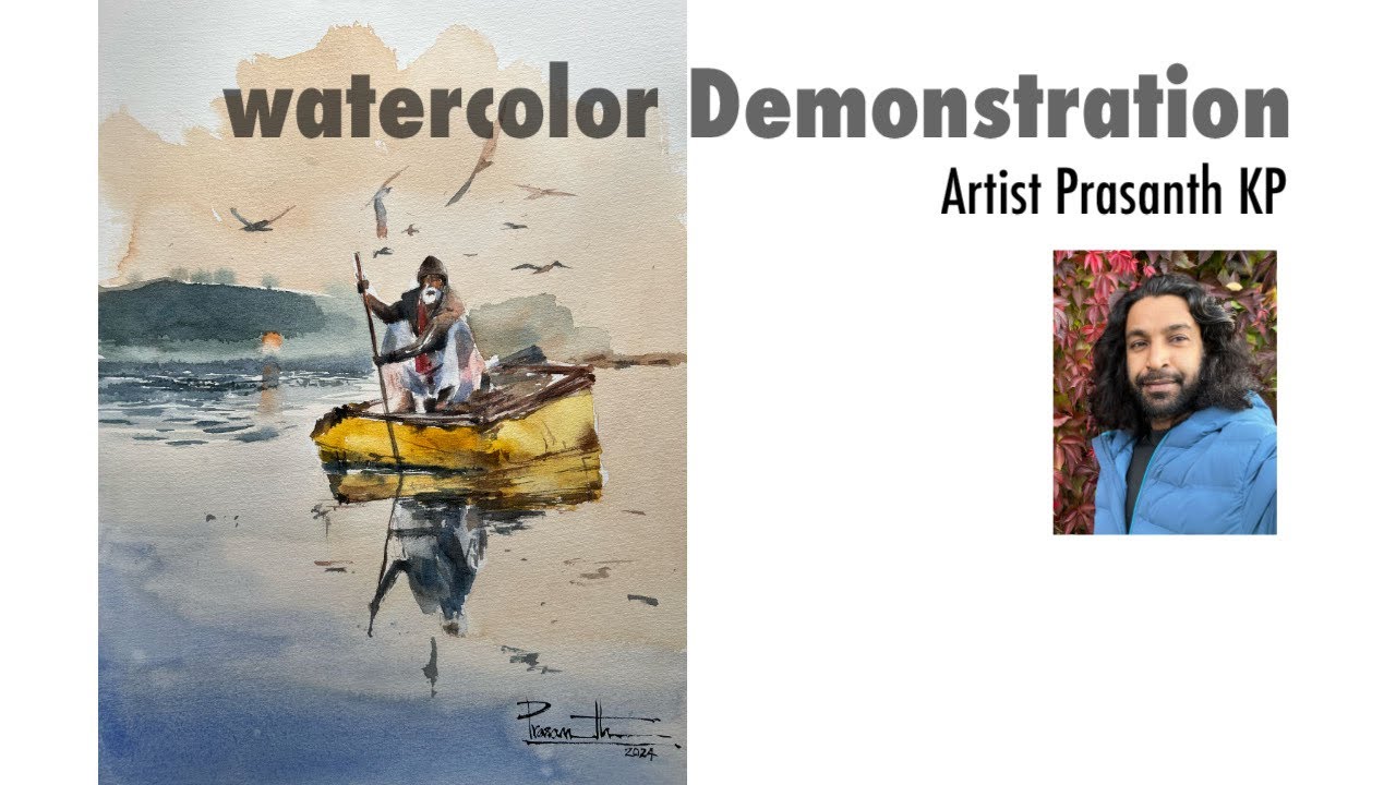 Easy Loose wash Watercolor Painting - by Prasanth KP - YouTube