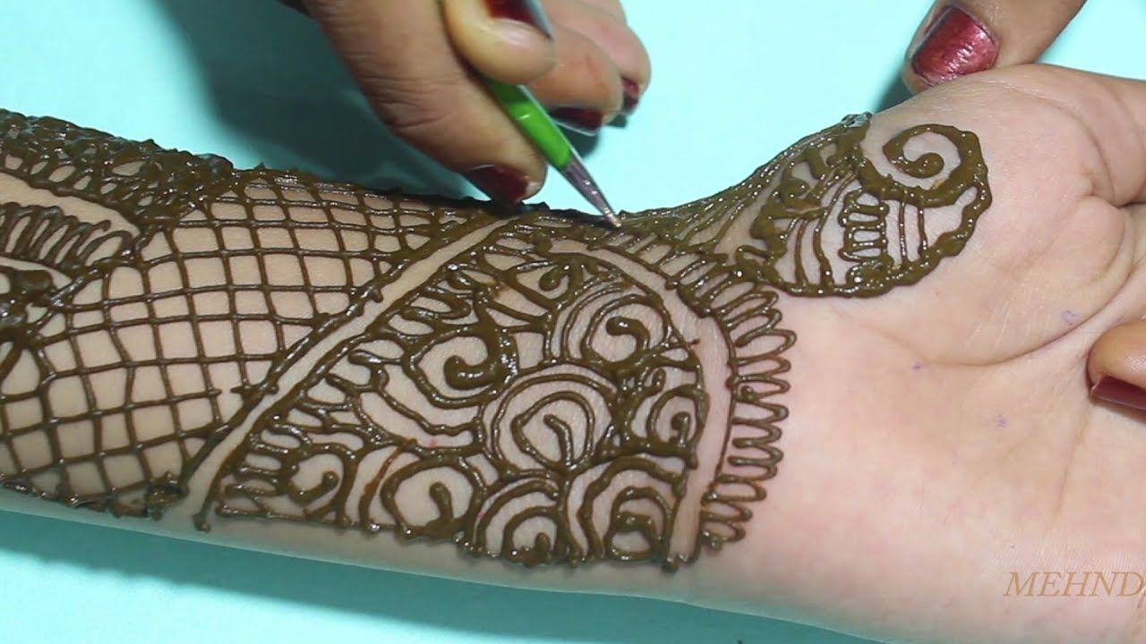 Cone Designs | Full Hand Bridal Mehndi Designs Step By Step - YouTube