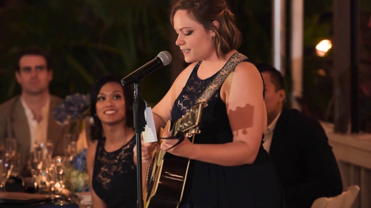 Maid of Honor's Acoustic Performance at Sister's Wedding - YouTube
