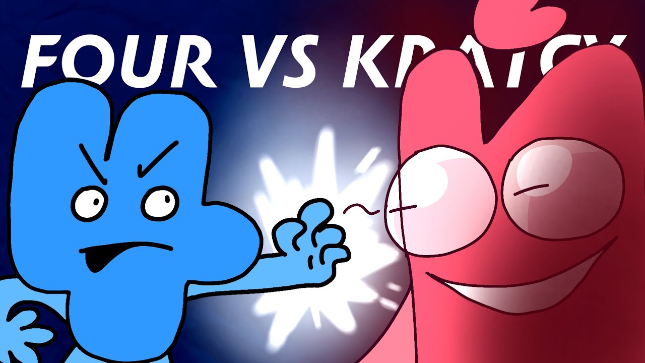 FOUR vs KRATCY (BFDI animation) - YouTube