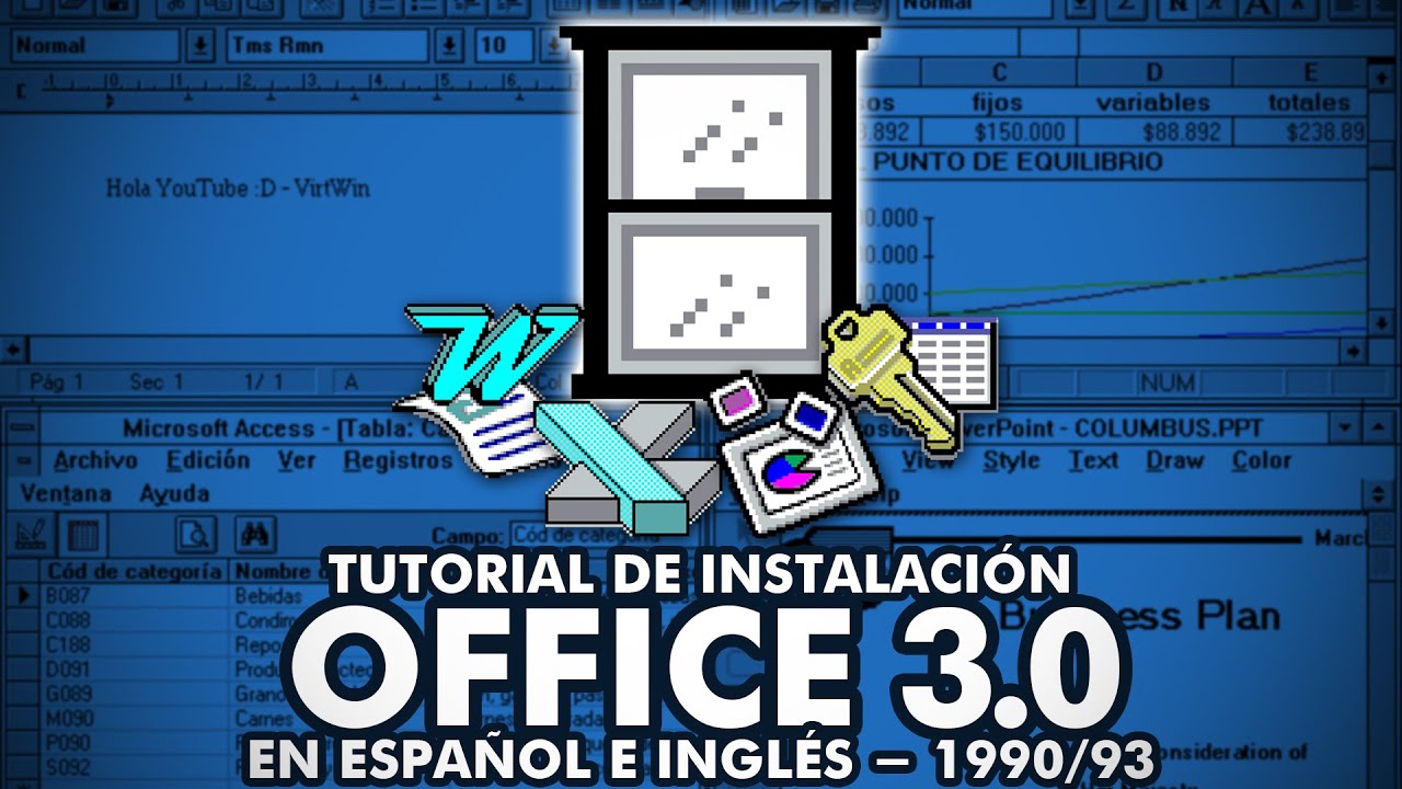 Instalación de Microsoft Office en Windows 3.0 (en Español) - Tutorial - YouTube