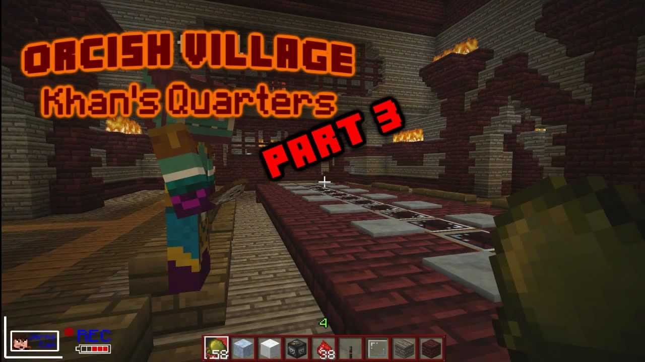 Minecraft - Orcish Village - Khan's quarters part 3 - YouTube