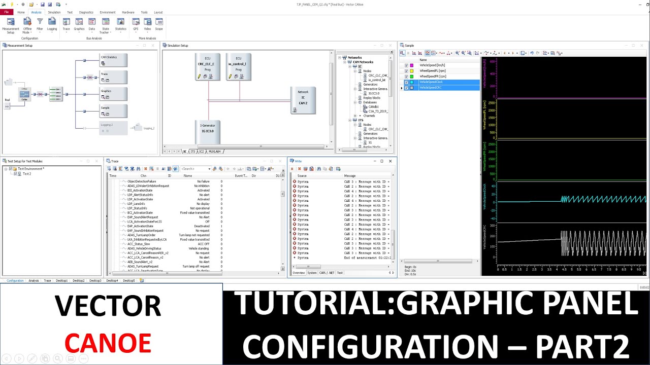 Vector CANoe Graphic Panel Configuration Part 2 - YouTube