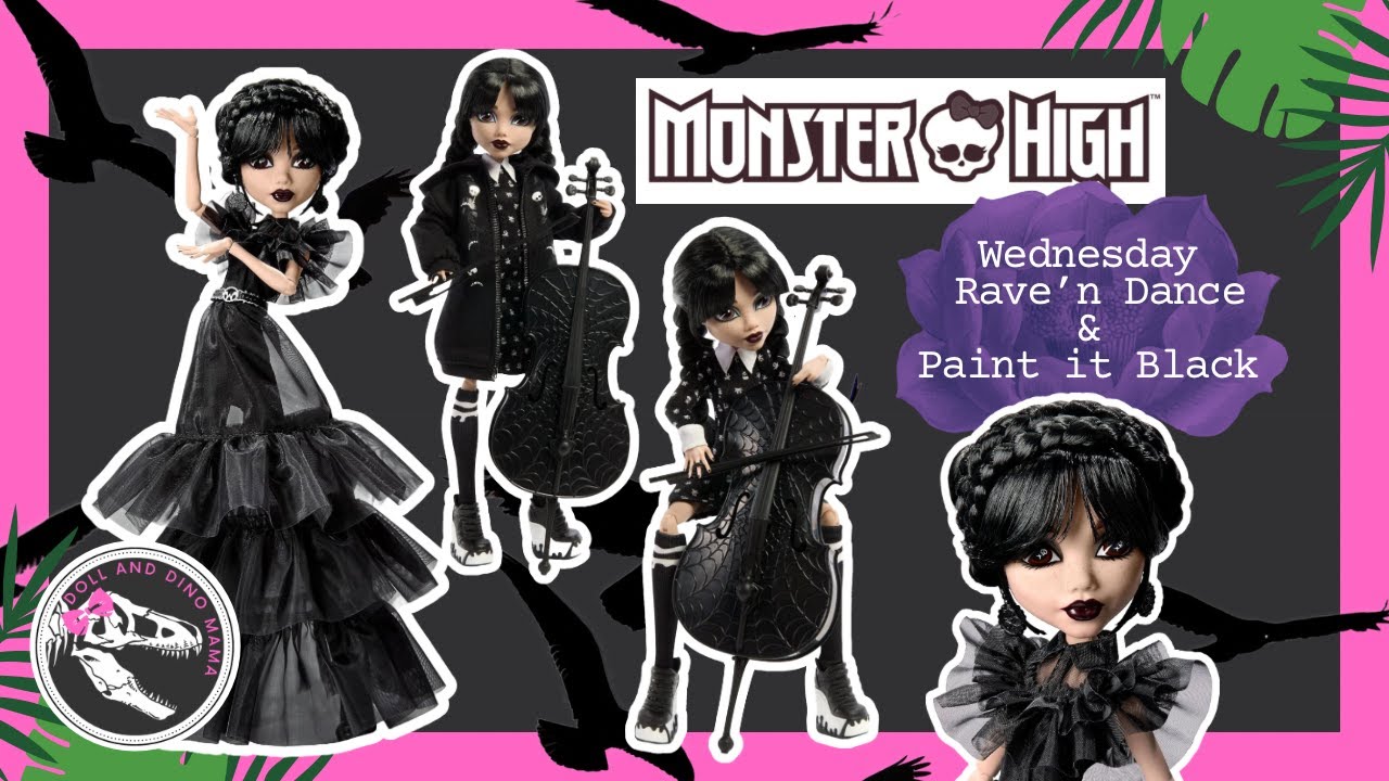 Monster High X Wednesday Paint It Black and Rave'n Dance - YouTube