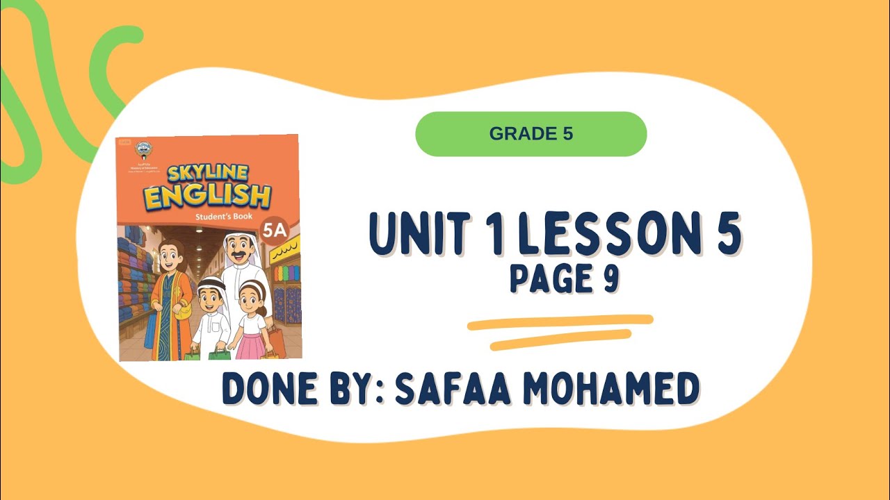 Grade 5 unit 1 lesson 5 - YouTube