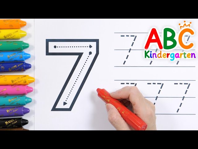 Number 7 Handwriting Writing Numbers With A Broad Edge Pen