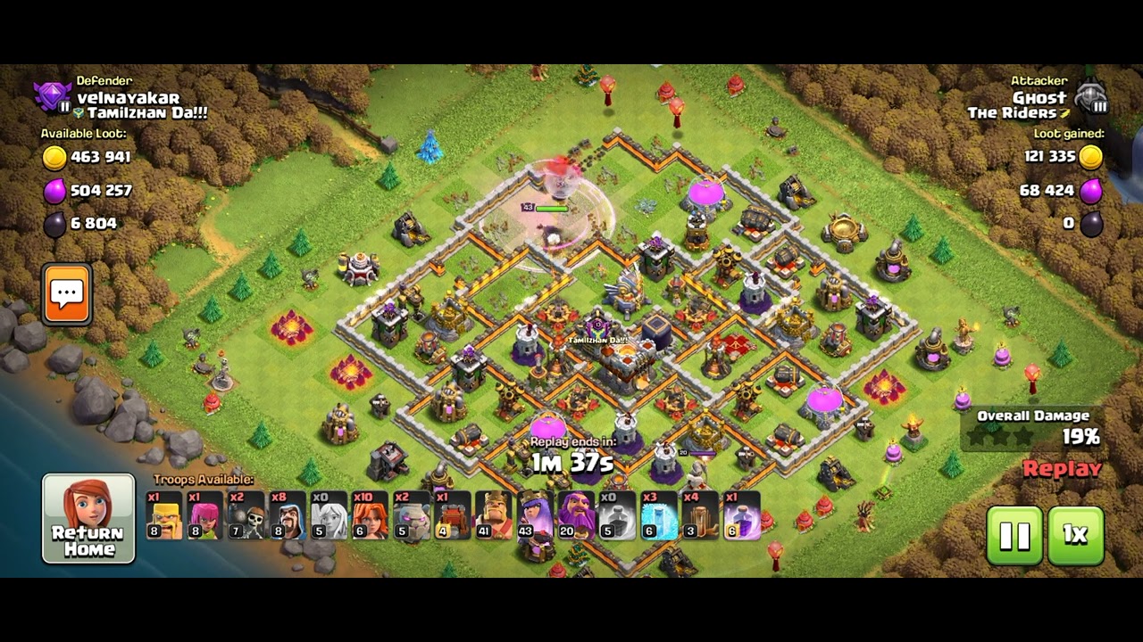 Clash of clans TH11 Queen attack - YouTube