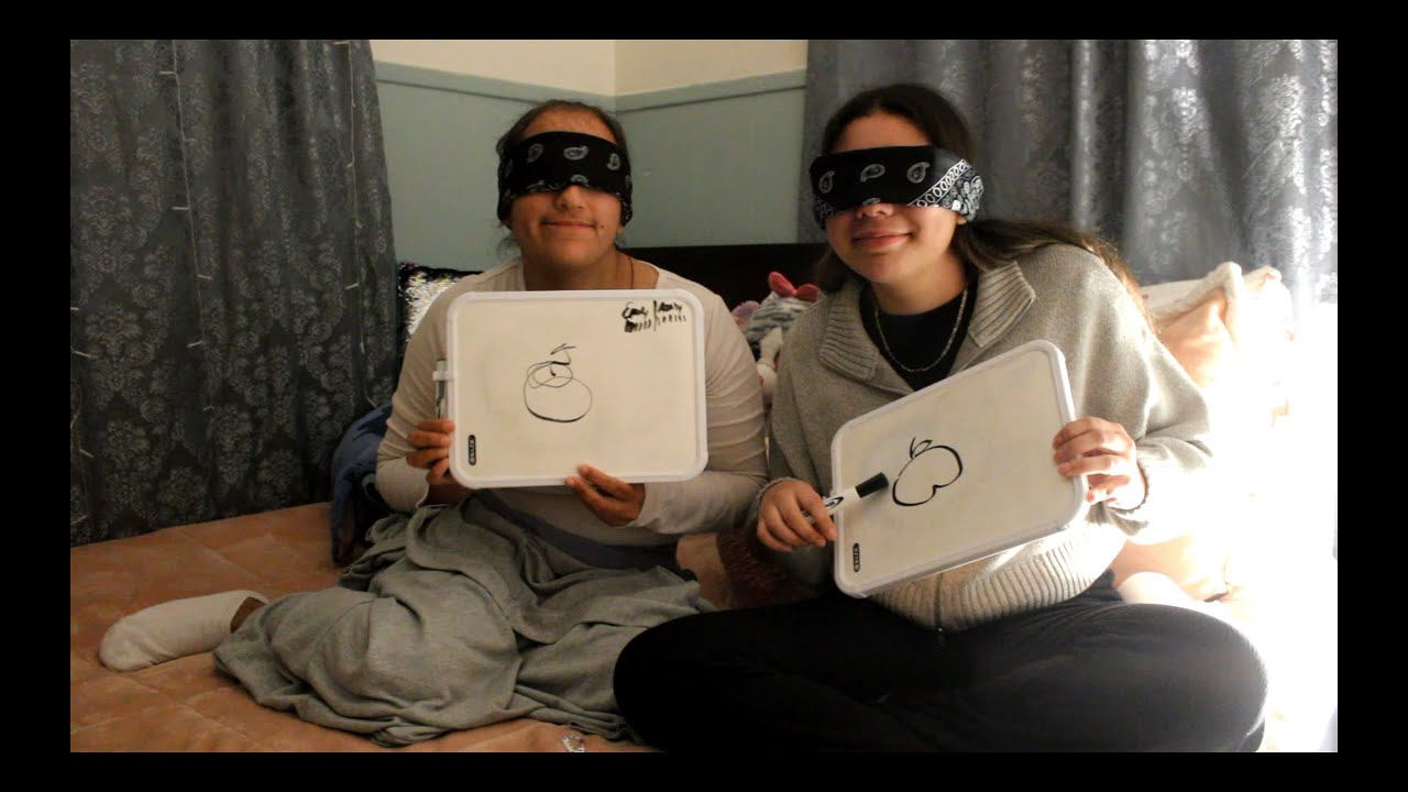 Blindfolded Drawing Challenge - YouTube