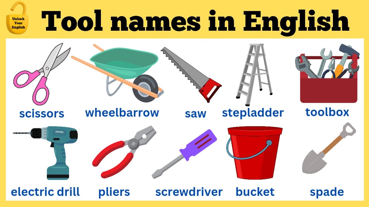 Learn English Tool Names in 6 Minutes | English Vocabulary - YouTube