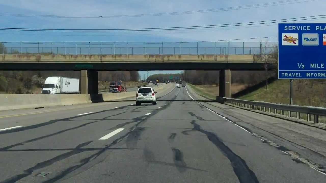 Ohio Turnpike (Exits 135 to 140) eastbound - YouTube