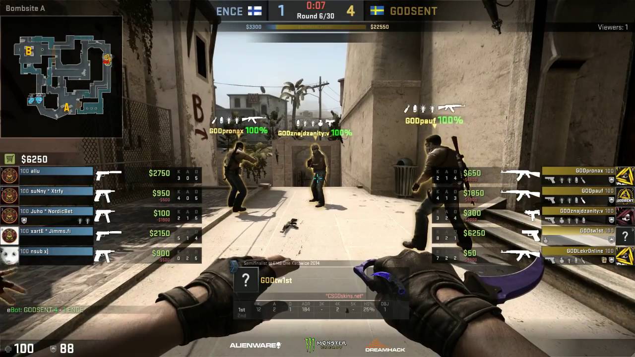 GODSENT vs ENCE [Map 3 BO3] DreamHack Tours 2016 (EU Minor) - YouTube