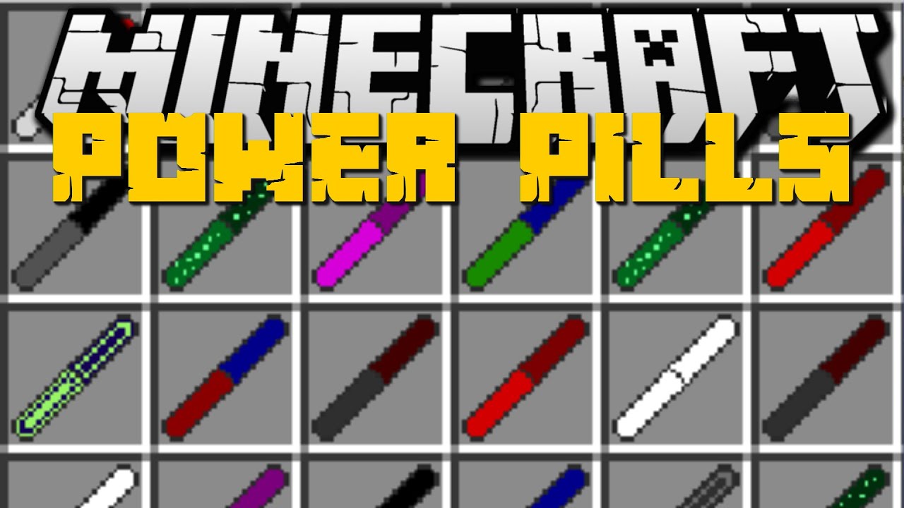 Minecraft POWER PILLS MOD!! (GAIN STRENGTH AND WIN THE WORLD) Mod ...