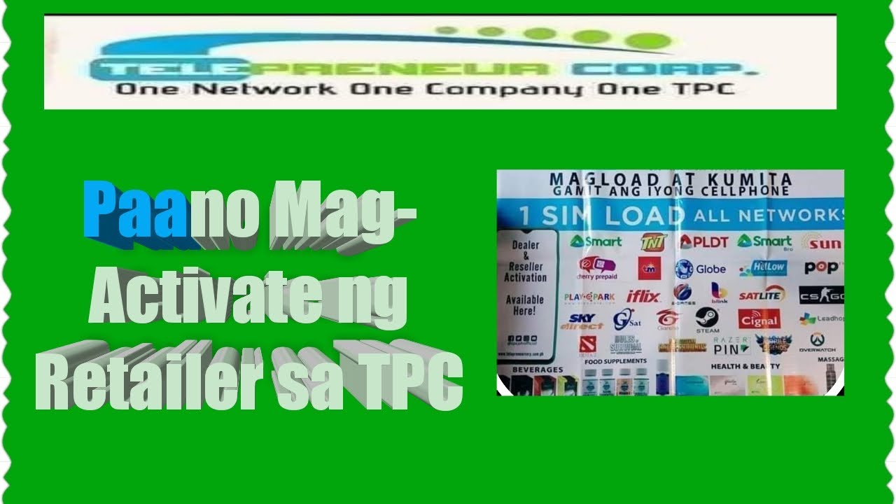 Paano Mag-activate ng TPC Retailer - YouTube