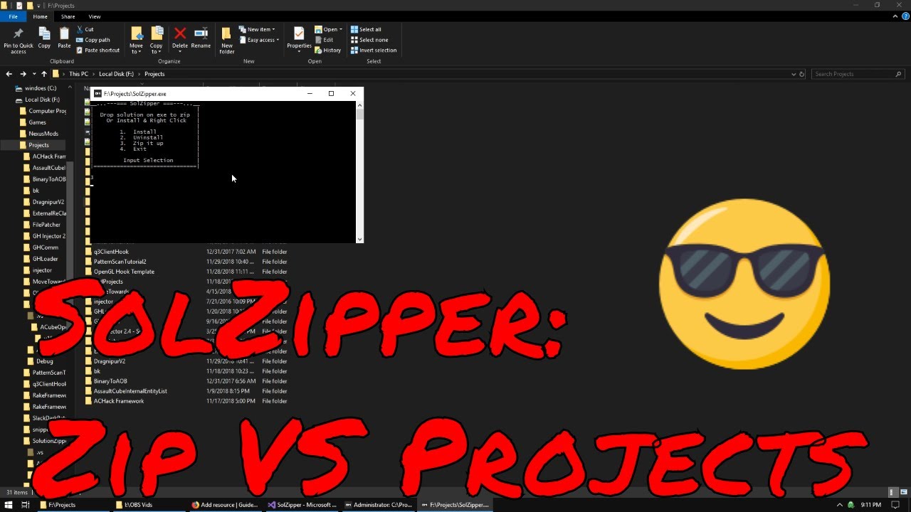 SolZipper - Easily Zip Visual Studio Projects without bloat - YouTube