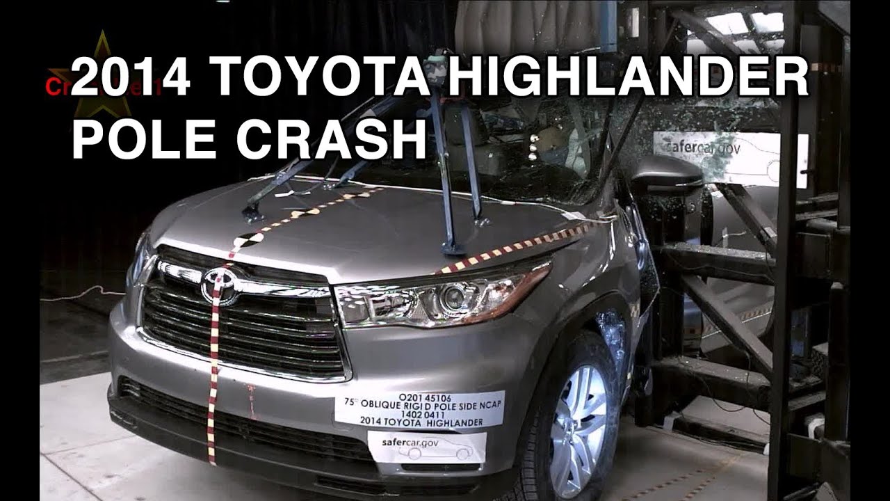 2014 Toyota Highlander | Pole Crash Test | CrashNet1 - YouTube
