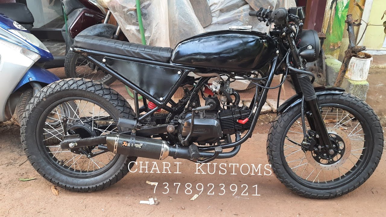 hero honda splendor into cafe racer - YouTube