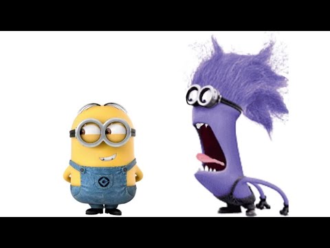 Dave running from purple minion - YouTube