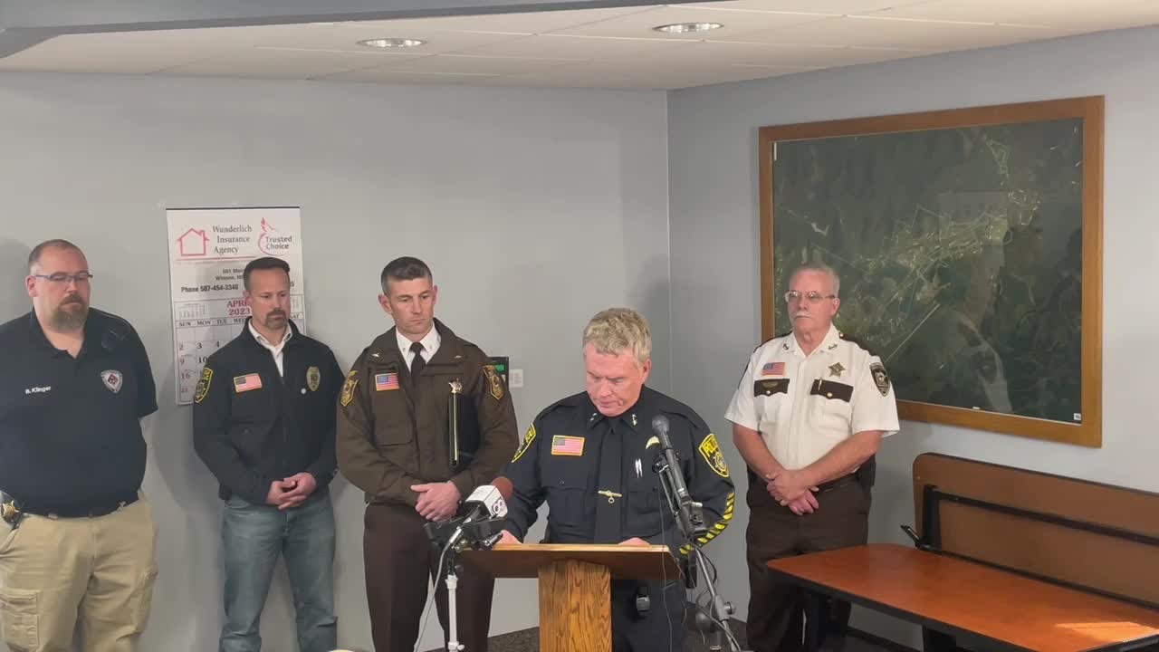 Winona Police Chief, Tom Williams, speaks on the investigation of ...