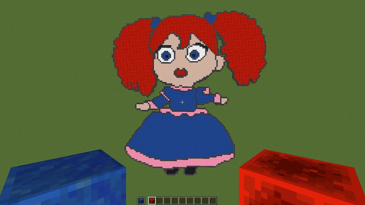 Poppy Pixel Art in Minecraft ️ पिक्सेल ड्राइंग - YouTube