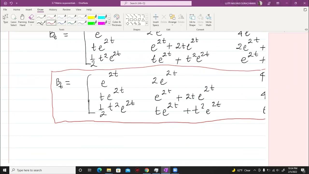 3.7 Matrix exponentials (Q4)(#Advanced #Engineering #Mathematics With # ...