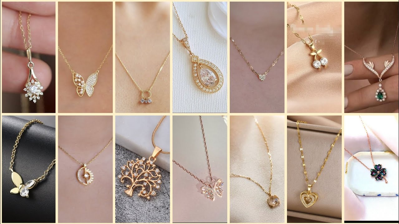 most stylish gold pendant design ideas for girls - YouTube